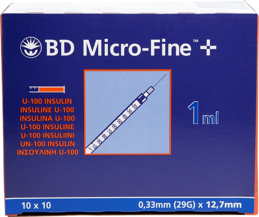 BD Microfine 1ml sprøyter 0,33x12,7mm 100stk – Apoteket Elgen