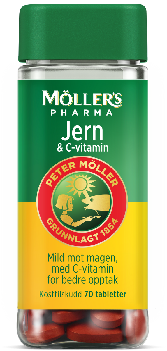 Møllers Pharma Jern & C-vitamin tabletter 70 stk. – Apoteket Elgen